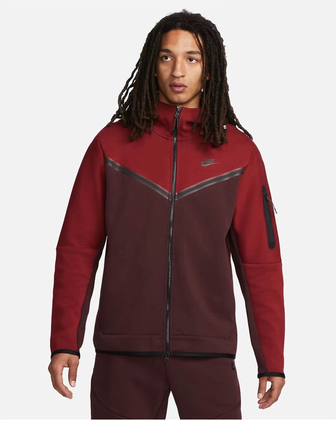 חליפת נייק טק - Nike Tech Tracksuit Burgundy Crush Red - SPORTY.IL
